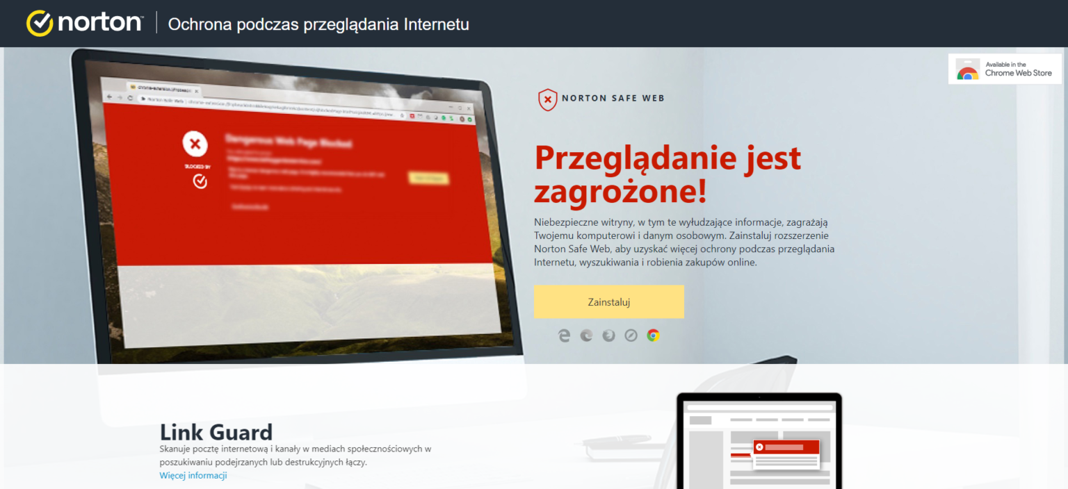 Norton Safe Web: rozszerzenie do przeglądarek (recenzja)